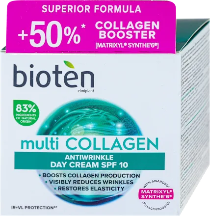 bioten
multi COLLAGEN ANTIWRINKLE - dnevna krema protiv bora, SPF10, 50 ml