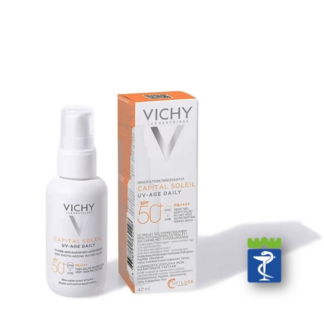 VICHY CAPITAL SOLEIL UV AGE FACE SPF 50+ FLUID PROTIV ZNAKOVA STARENJA 40ML
