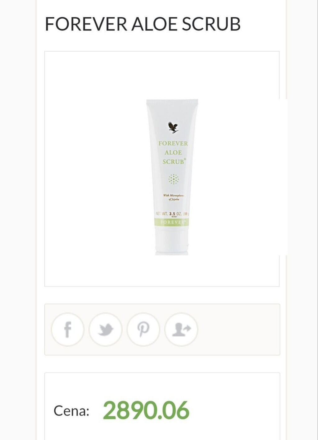 Forever Aloe Scrub dubinski čisti kožu svojom jedinstvenom