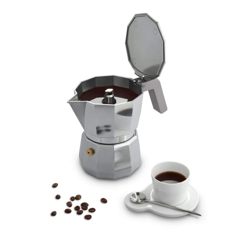 Cena 1600 din Moka aparat za kafu od aluminijuma sa ručkom i dugmetom