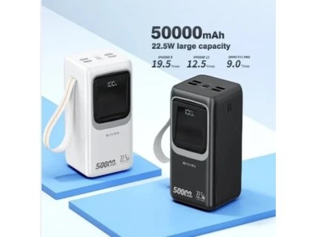 Bavin Power bank 50000mAh 5W PD20W, bela