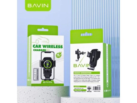 Bavin Auto držač/wirelees punjač 15W