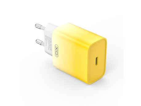 XO Brzi punjač USB-C 30W CE18 žuti