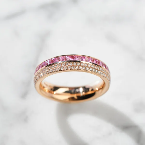 Prsten sa roze safirima, N3124