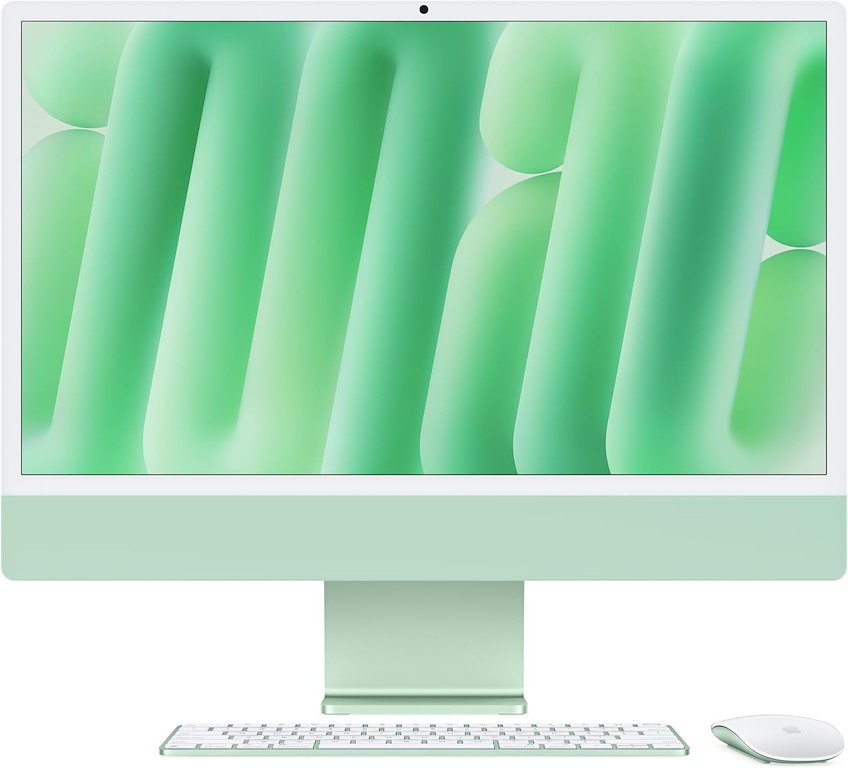 Apple 2024 iMac All-in-One Desktop Computer with M4 chip with 10-core CPU and 10-core GPU: Built for Apple Intelligence, 24-inch Retina Display, 16GB Unified Memory, 512GB SSD Storage; Green