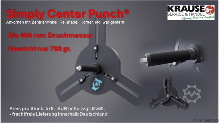 Mašina za centriranje & kraj obrade
Krause Maschinenhandels &Service GmbH Simply Center Punch