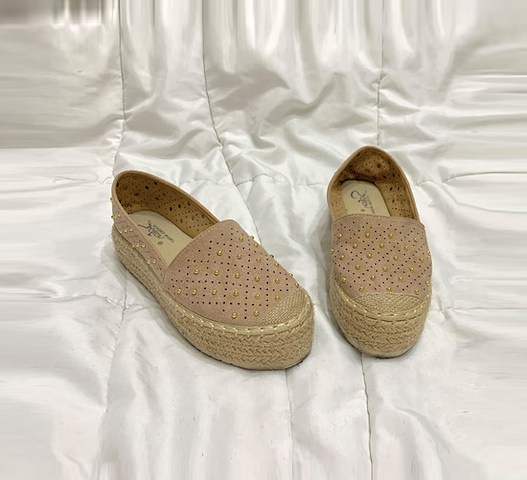 313. Nude mokasine espadrile, platforma, 22cm