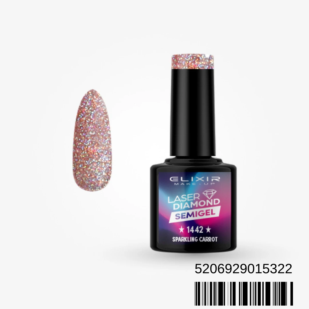 ELIXIR SEMI GEL LAK U BOJI 8ML 1442 LASER DIAMOND SPARKLING CARROT