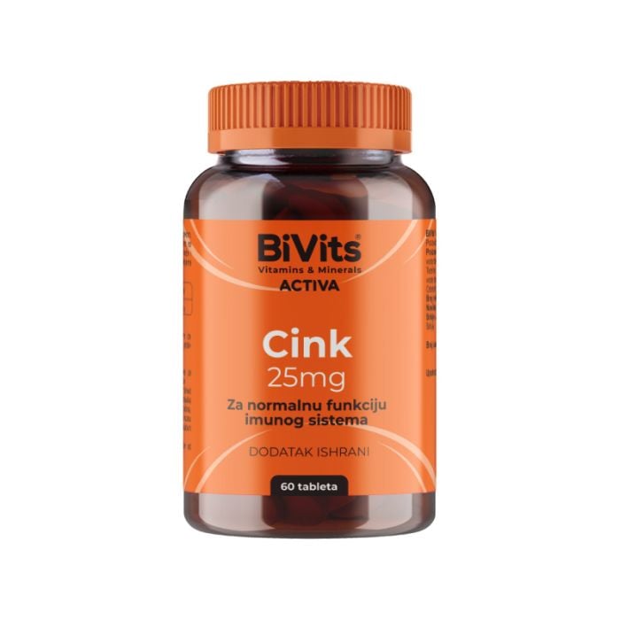 BiVits ACTIVA Cink 25 mg, 60 tableta