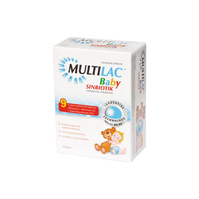 MULTILAC® Baby, sinbiotik, 10 kesica