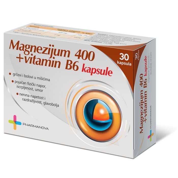 Magnezijum 400+vitamin B6 kapusle