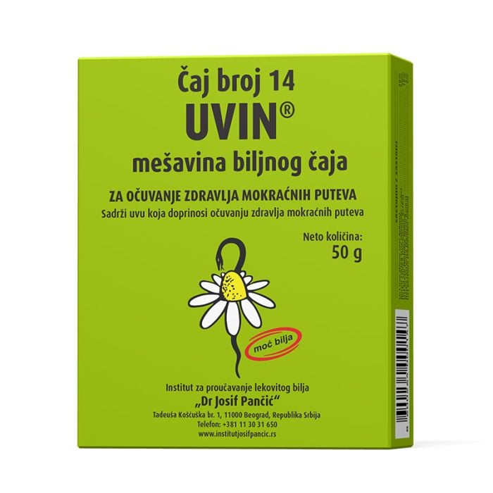 UVIN® – mešavina biljnog čaja za očuvanje zdravlja mokraćnih puteva (Čaj broj 14) 50g