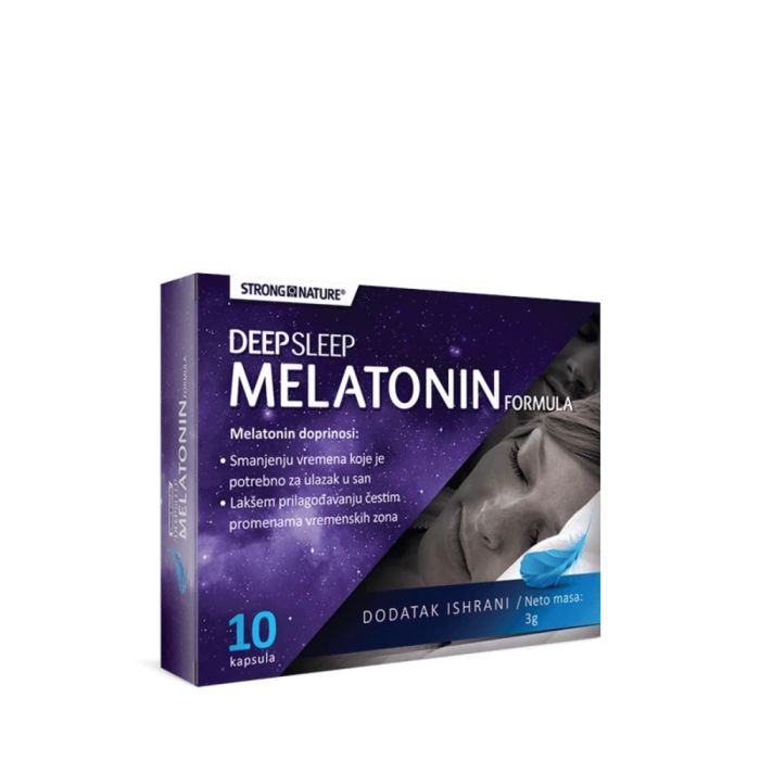 Strong Nature Deep sleep Melatonin formula, 10 kapsula