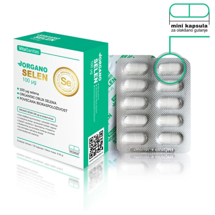 Organo selen 100mg 30 kapsula