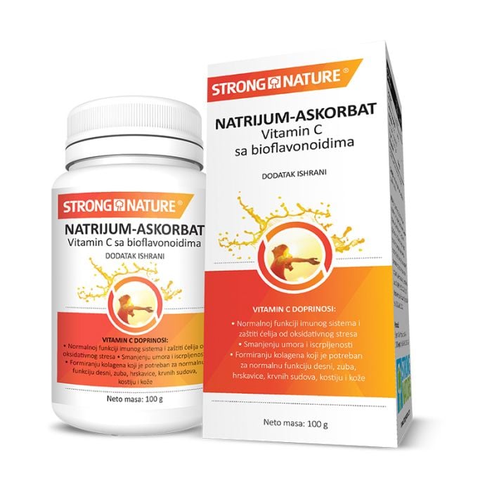 Strong Nature Natrijum-askorbat - Vitamin C sa bioflavonoidima, 100 g