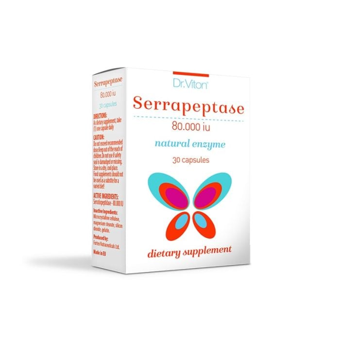 Dr Viton Serrapeptase 80000 IU, 30 kapsula