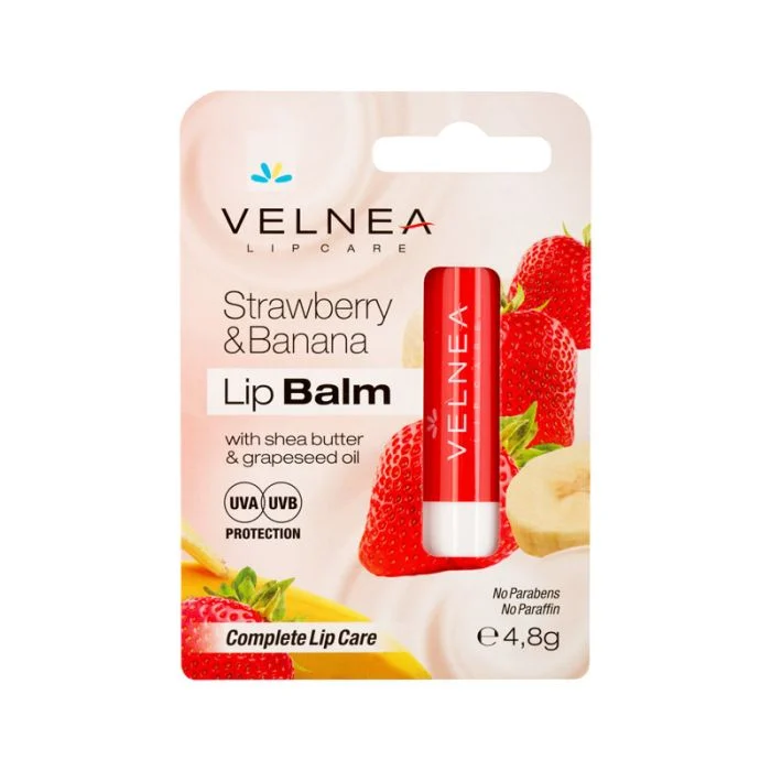 Velnea Lip balm jagoda&banana 4.8g