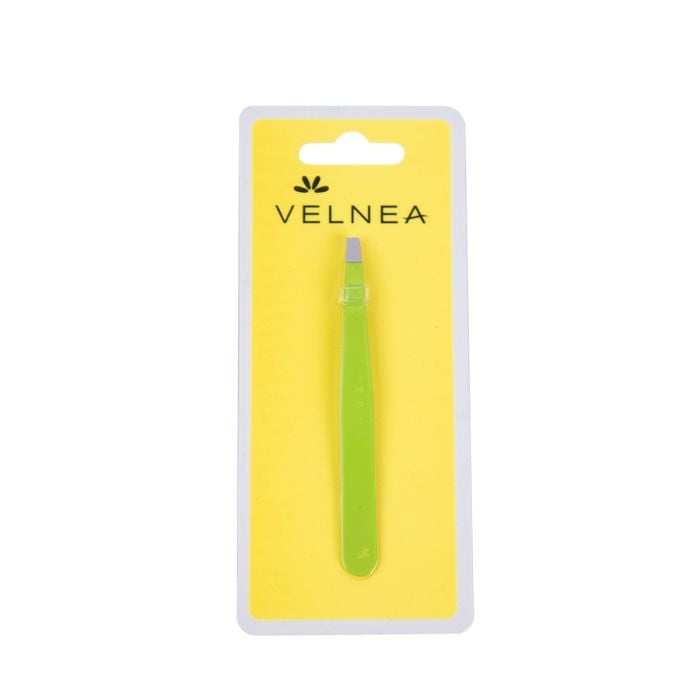 Velnea pinceta inox ravna zelena