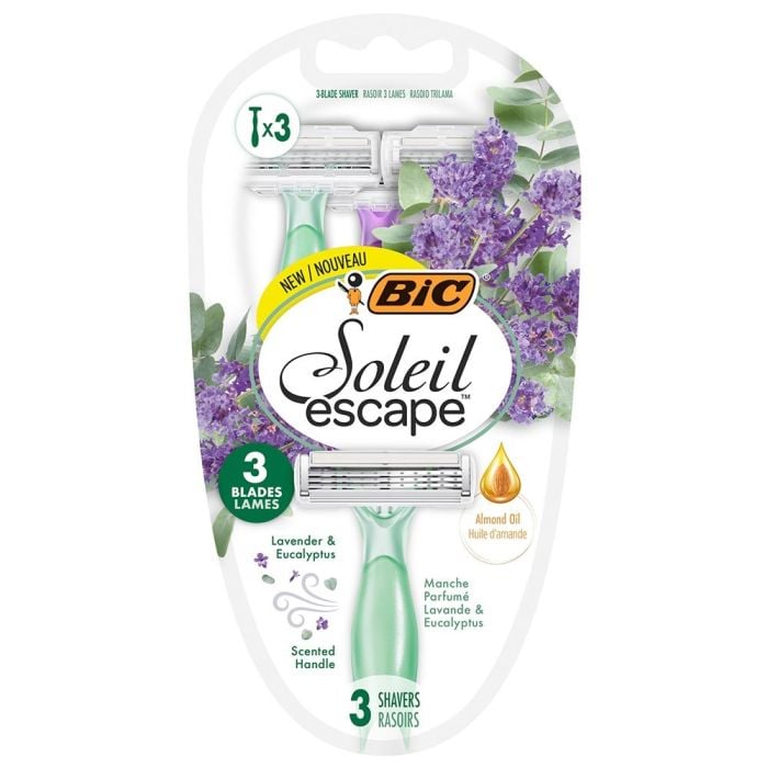 Bic Soleil Escape lavander ženski brijač sa 3 oštrice, 3 kom