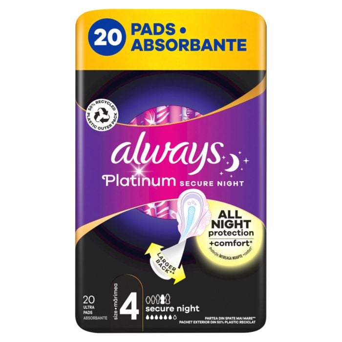 Always Platinum Secure Night Extra ulošci, 20 komada