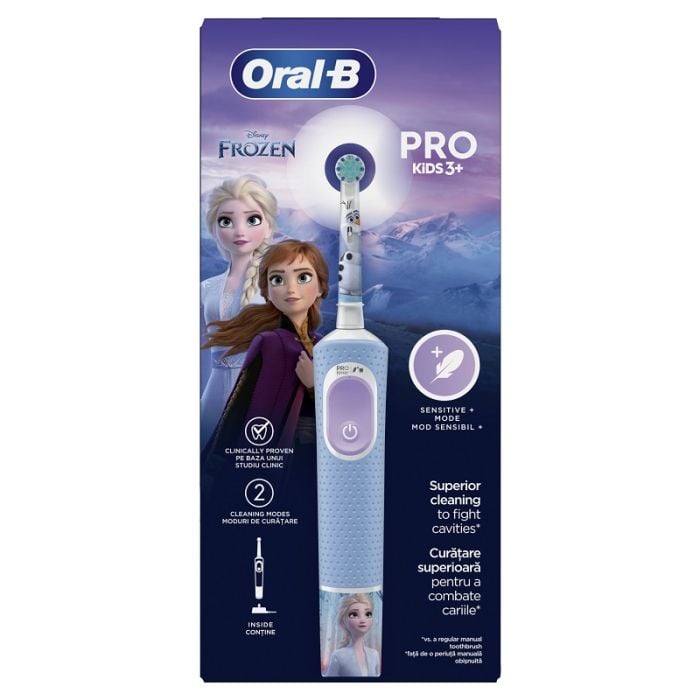 Oral-B Pro Kids električna četkica za zube, Frozen, za uzrast od 3+ godina.