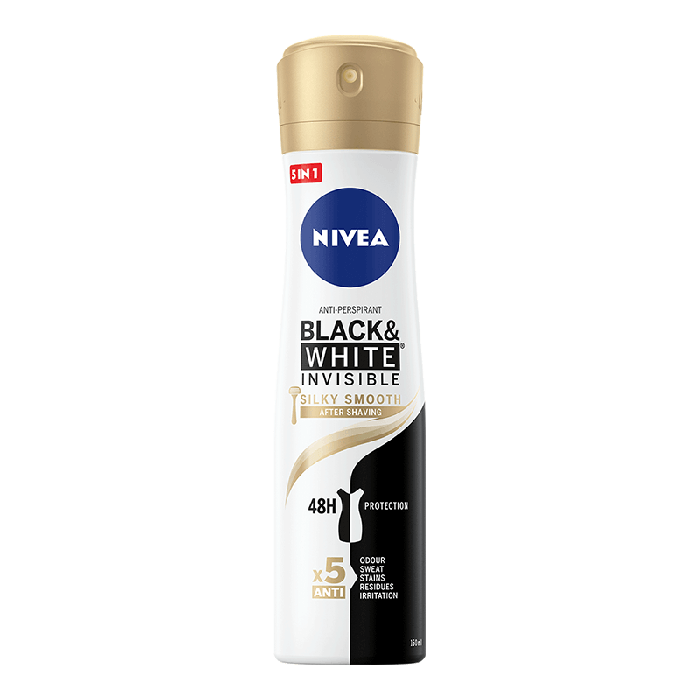 NIVEA Black & White Invisible Silky Smooth sprej 150ml
