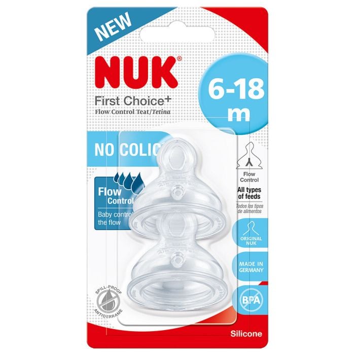 Nuk silikonska cucla za sve vrste hrane 6-18 m 2/1