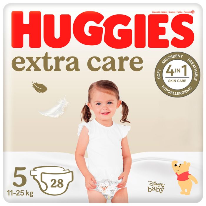 Huggies Extra Care pelene za bebe veličina 5, od11-25kg, 28 kom