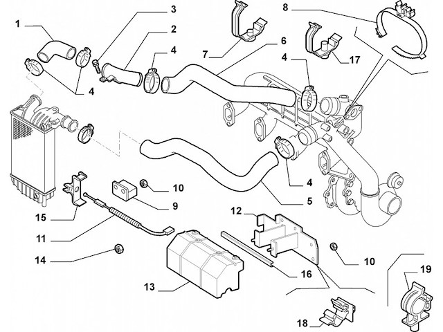 Pezo Boxer 2.8 HDI Crevo Interkulera Gornje Levo 94-06