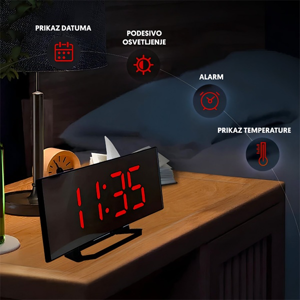 Digitalni sat budilnik 18429-5986RD
