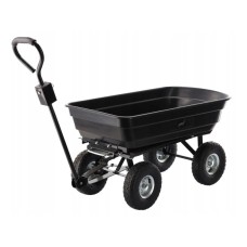 Garden Line Baštenska transportna kolica 300kg, 75l, Black