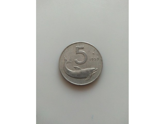 5 lira Italija, 1953.