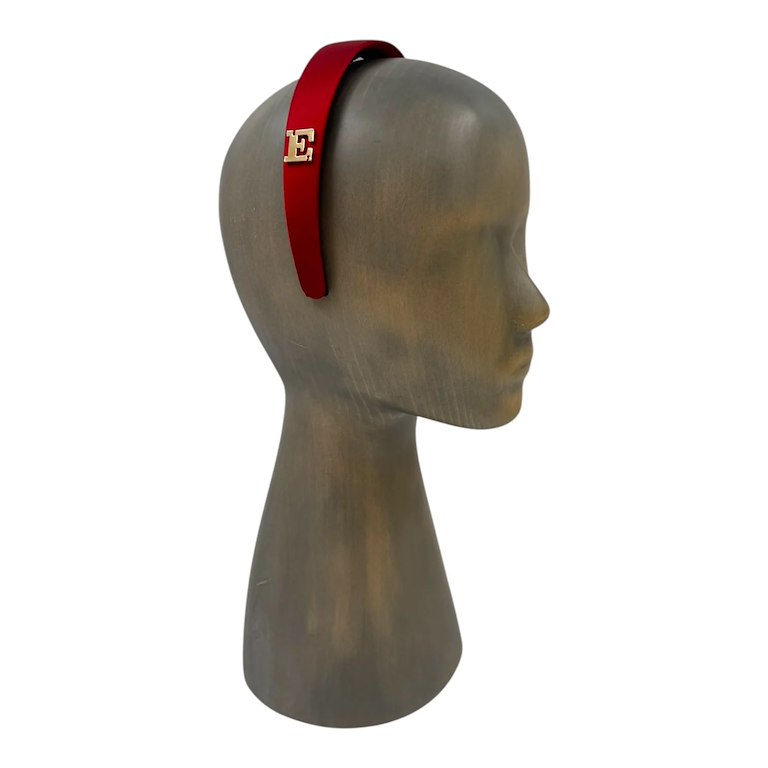 Red satin headband