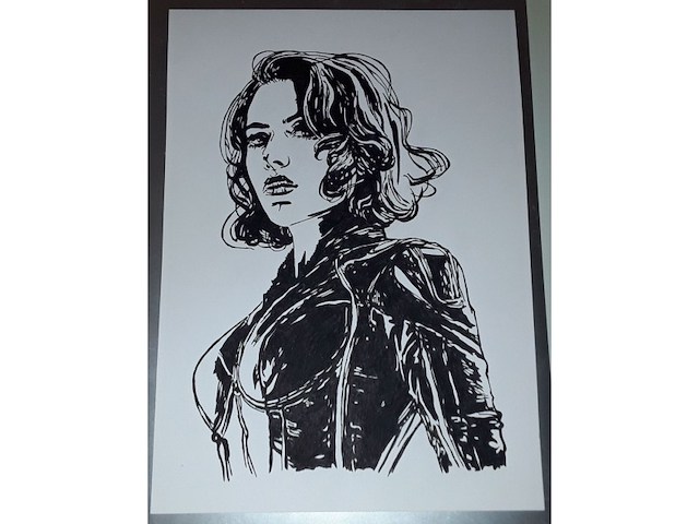Crtez na hamer papiru 30 x 21,5 cm. - Skarlet Johanson