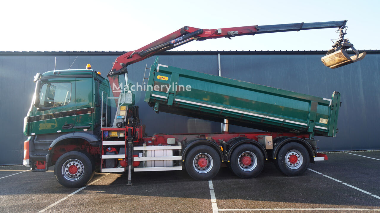 Mercedes-Benz AROCS 3542 8X4 2 SIDE TIPPER WITH HMF Z 1943 CRANE 407.000KM autodizalica