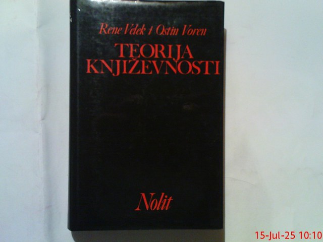 RENE VELEK - OSTIN VOREN - TEORIJA KNJIZEVNOSTI
