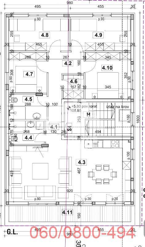 Bregovita, Četvoroiposoban stan na prodaju, 105m2, 333.696€