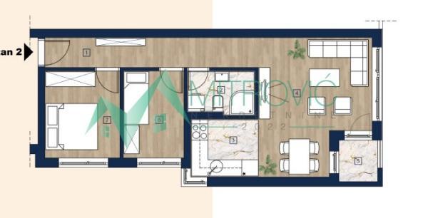 Dvoiposoban stan na prodaju, 53m2, 117.100€