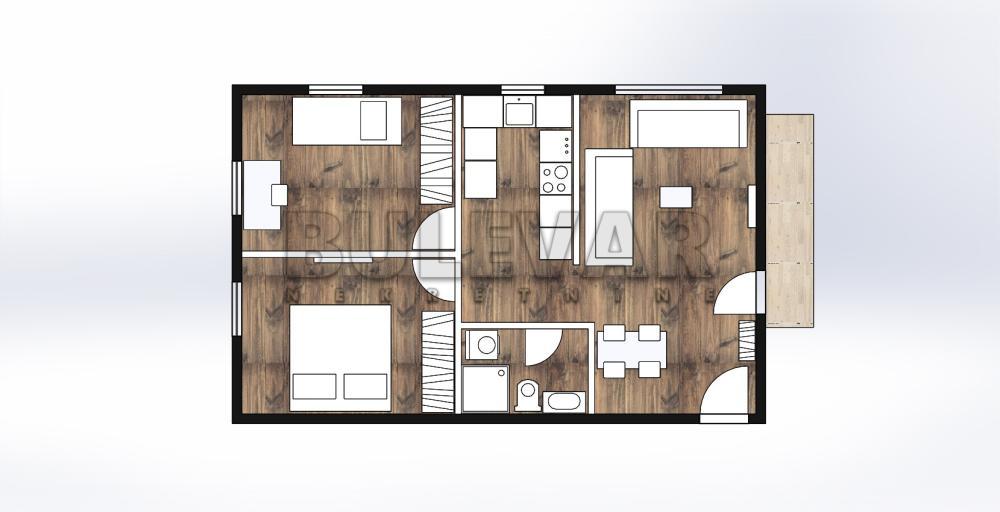 Tolstojeva, Dvoiposoban stan na prodaju, 58m2, 89.900€
