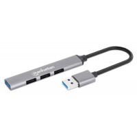 Manhattan 168427 3.0/3xUSB 2.0 480Mbps/1xUSB 3.0 5Gbps/sivi