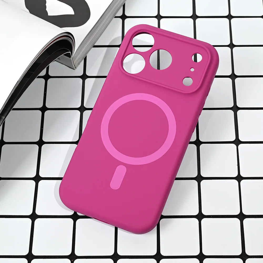 Maska Magsafe Pure color za iPhone 17 Pro 6.3 tamno pink