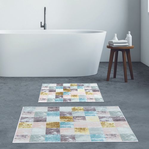 Kt411 Multicolor Bathmat Set (2 Pieces)