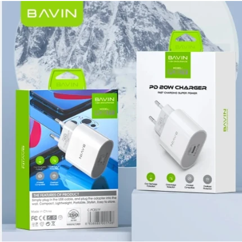 Bavin punjač 20W USB-C bela