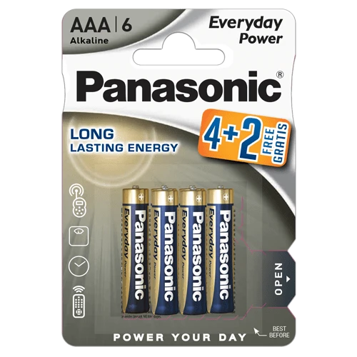 Panasonic baterije LR03EPS/6BP-AAA Alkaline Everyday 6 komada