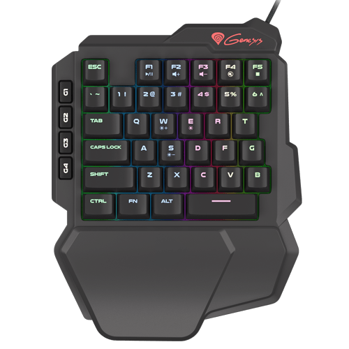 Natec NKG-1319 GENESIS THOR 100 RGB, Mechanical Gaming Keypad, Switch type: Outemu Red, Antighosting, RGB Backlit, Wired, USB