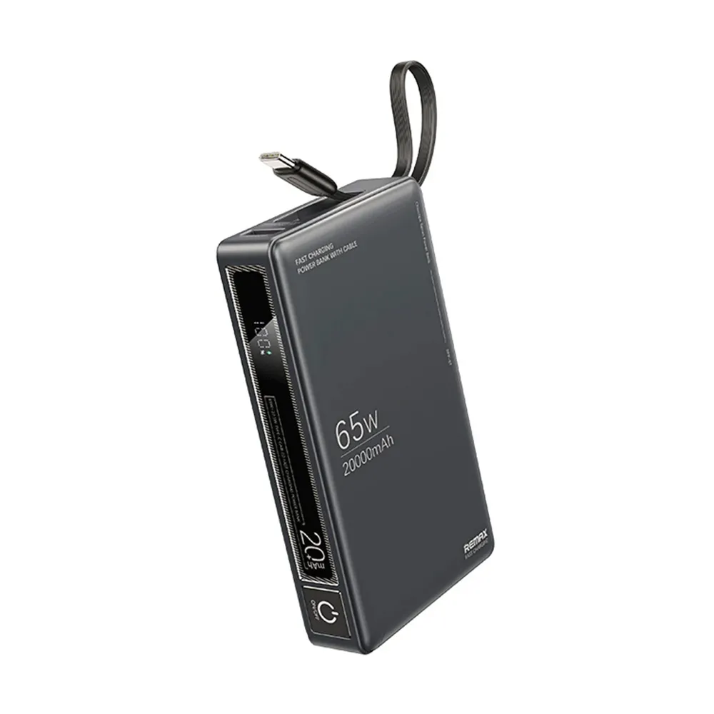 Power bank prenosiva baterija REMAX Wingle Series RPP-87 65W+22.5W Fast Charging 20000 mAh crni