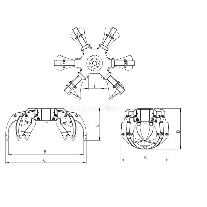 Novi Pulpo chatarrero  PLP 400/5 grejfer