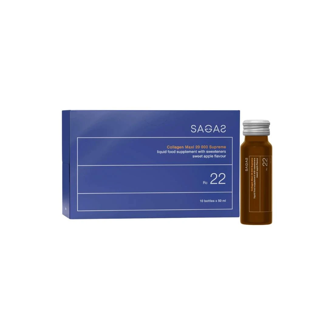 SAGAS Rc 22 Collagen Maxi 20 000 Supreme Ampule sa Kolagenom i Vitaminima 10x50 mL