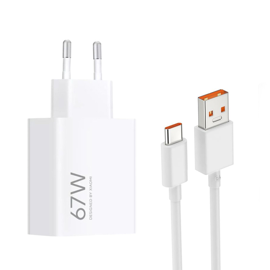 Kucni punjac Xiaomi HyperCharge 67W sa USB na Type C kablom beli EU