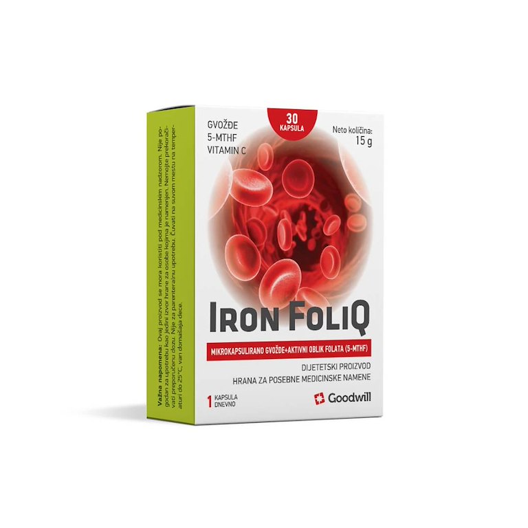 Goodwill Iron FoliQ 30 Kapsula; Anemija; Malokrvnost; Deficit Gvožđa